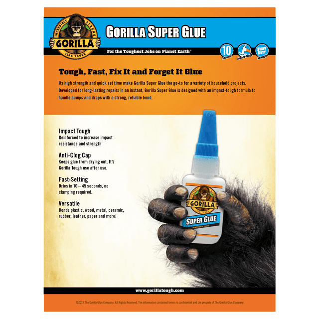 Gorilla Super Glue Pegamento Liquido Transparente 15g – De Todo Mercado